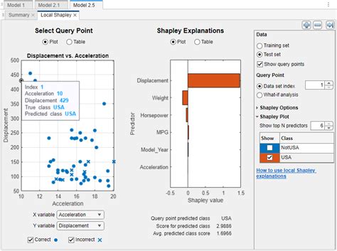 explain model predictions for classifiers trained in classification learner app matlab and simulink