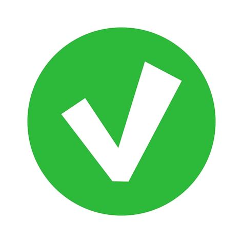 Premium Vector Correct Check Mark Green Vector Icon