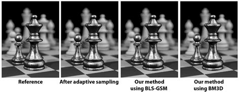 removing the noise in monte carlo rendering with general image denoising algorithms