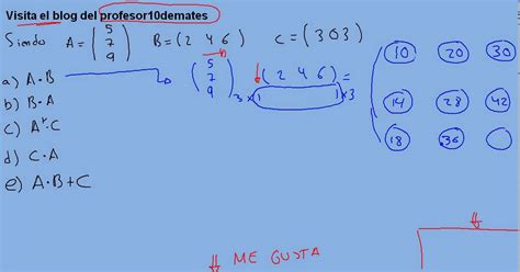 operaciones matrices 3a suma multiplicación producto traspuesta youtube