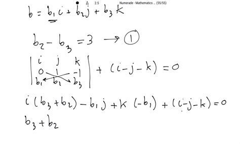 solved let a⃗ ĵ k̂ and c⃗ î ĵ k̂ then the vector b⃗ satisfying a⃗ ×b⃗ c⃗ 0 and a⃗ ·b⃗ 3 is a