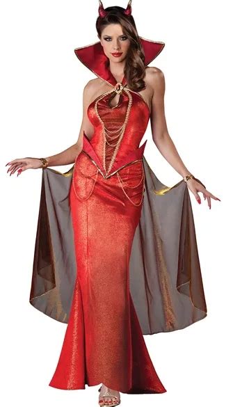 Free Shipping New Design Halloween Deluxe Devilish Costume Adult Devilish Delight Costume