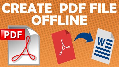 how to create pdf file offline create pdf offline youtube