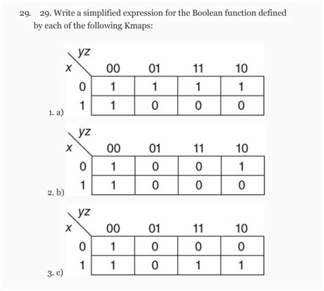 solved 29 29 write a simplified expression for the boolean