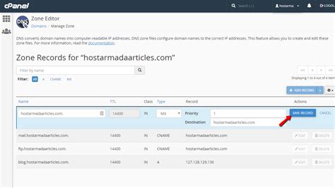 Managing The DNS Zones Of Your Domains In CPanel HostArmada