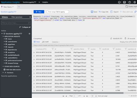 analyze azure functions telemetry in application insights microsoft learn