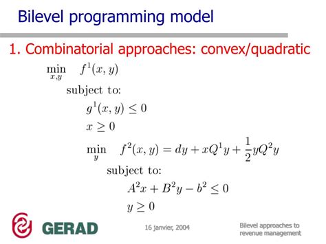 ppt bilevel programming approaches to revenue management and price setting problems powerpoint