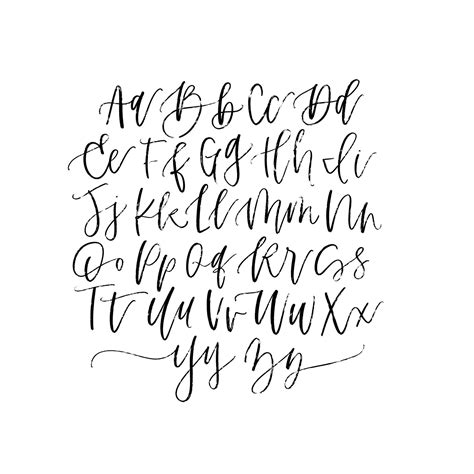 Cursive Calligraphy Letters A To Z