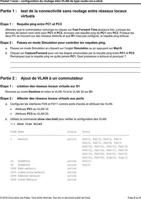 6 3 3 6 Packet Tracer Configuring Router On A Stick Inter VLAN Routing
