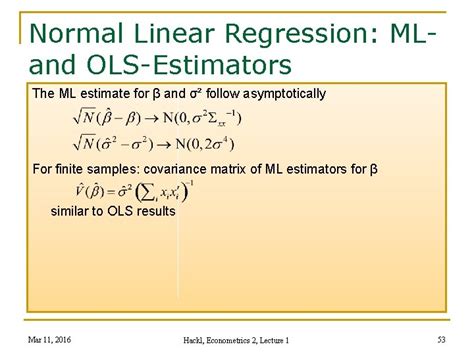 econometrics 2 lecture 1 ml estimation diagnostic tests
