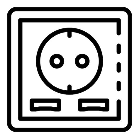 Premium Vector Electric Socket Icon Outline Electric Socket Vector
