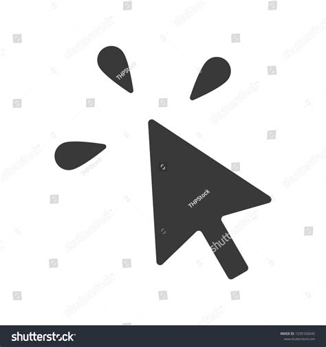 Computer Mouse Cursor Icon Click Indicator Stock Vector Royalty Free