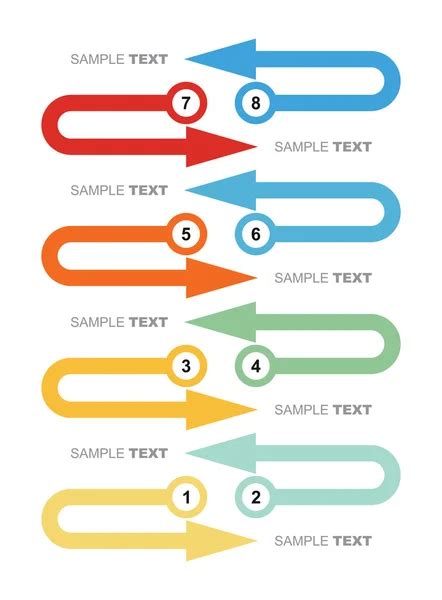 Flow Chart With Colorful Arrows Stock Vector Eltoro69 102010902