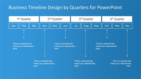 Business Timeline Design By Quarters For Powerpoint Slide Slidevilla