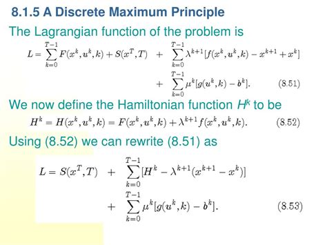 ppt chapter 8 the maximum principle discrete time powerpoint presentation id 1823367