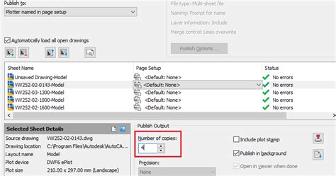 Cannot Publish Multiple Copies To Physical Plotter In AutoCAD