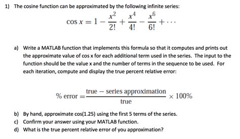 solved the cosine function can be approximated by the