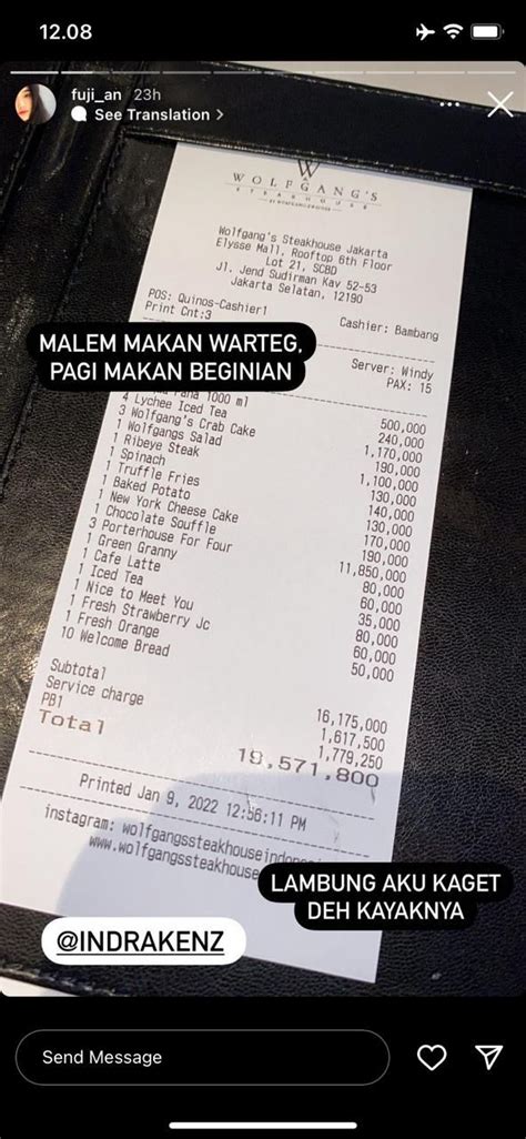 5 Momen Netizen Pamer Bon Makan Mahal Ada Fuji Makan Steak Rp 19 Juta