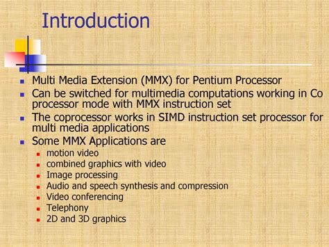 mmx technology for pentium ppt download