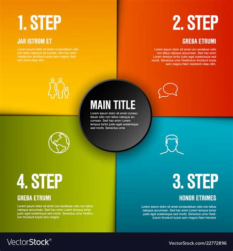 Abstract Infographic Template With 4 Steps Vector Image