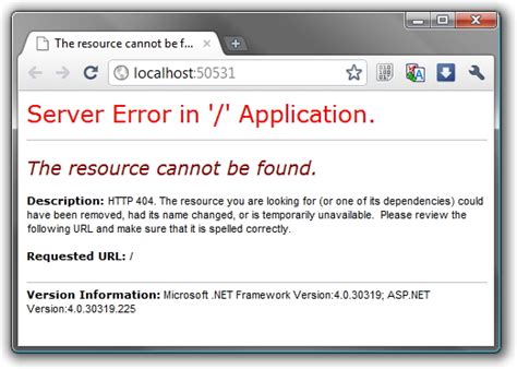 status code 404 why can t i debug this very simple asp mvc3 application stack overflow