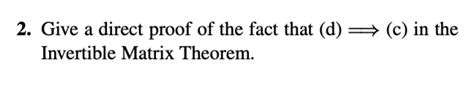 solved invertible matrix theorem let a be an n×n matrix