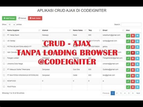 Codeigniter Ajax Crud using DataTables Delete Remove Mysql Data Видео