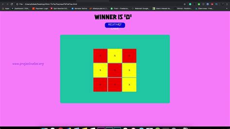 tic tac toe game in html css with source code youtube