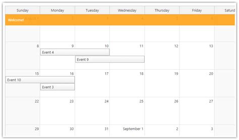 monthly event calendar component daypilot documentation scheduling components for javascript