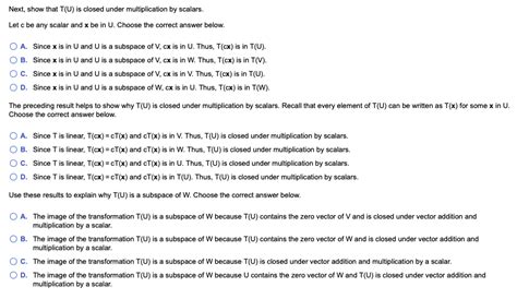 solved let v and w be vector spaces and let t v w be a