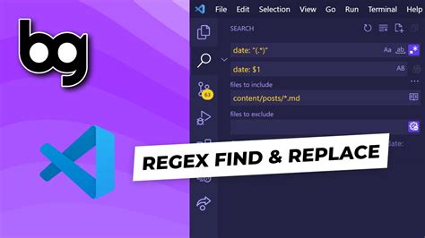 Vscode Regex Find And Replace YouTube