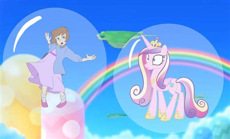3300815 Safe Artistprincessedith568 Princess Cadance Alicorn G4 Bubble Crossover