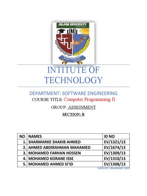 group assignment c ii pdf namespace integer computer science