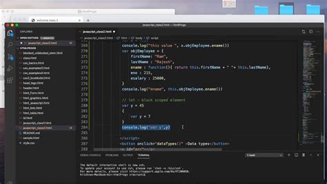javascript let scope and syntax youtube