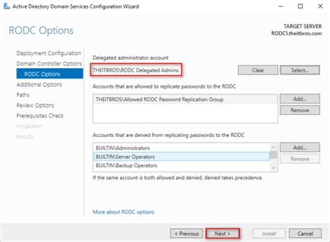 how to install and configure read only domain controller rodc theitbros