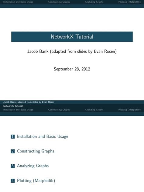 nx tutorial pdf pdf vertex graph theory theoretical computer science