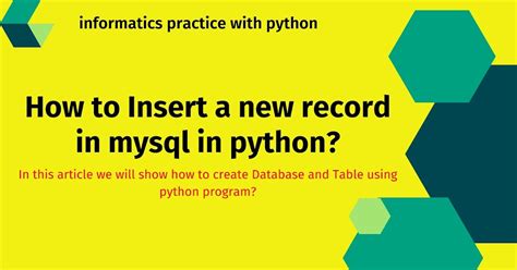 insert record in mysql table using python program