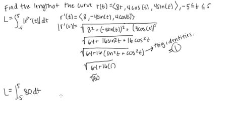 find the length of the curve r t 8t 4cos t 4sin t youtube