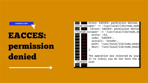 Error EACCES Permission Denied On Your Apple MacOS Fixed Kwebby