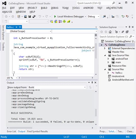 Co Debugging JNI With Android Studio And Visual Studio VisualGDB