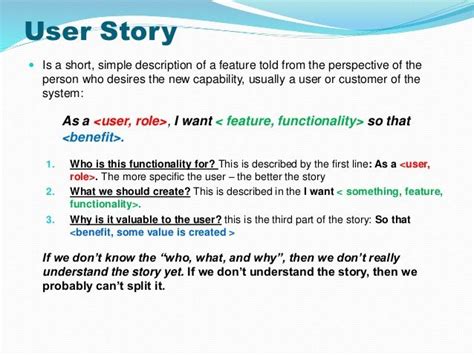 how to write good user stories in agile software development