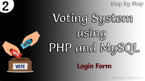 voting system using php and mysql tutorial 2 login form youtube
