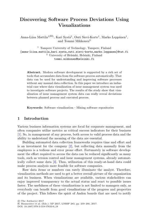pdf discovering software process deviations using visualizations