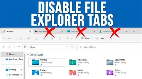 How To Disable Tabs For File Explorer On Windows 11 YouTube