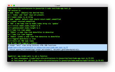 npm todomvc example in vanilla javascript using elm architecture skypack