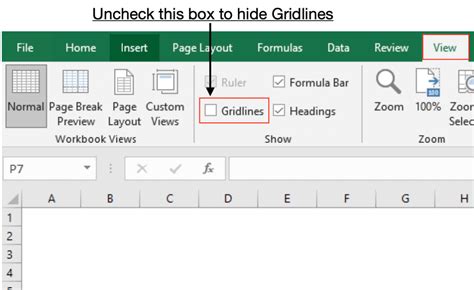 How To Hide Gridlines In Excel