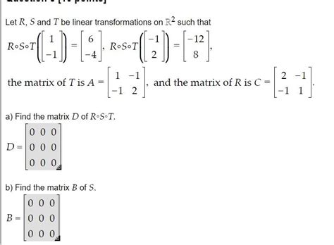 solved let r s and i be linear transformations on r2 such