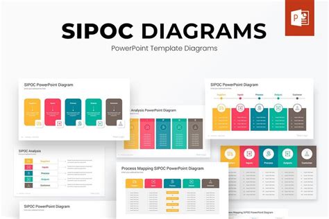 Six Different Types Of Powerpoint Diagrams With The Text Sipoc Diagrams
