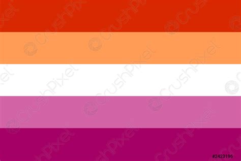 Lesbian Flag Rectangular Shape Icon Stock Vector Crushpixel