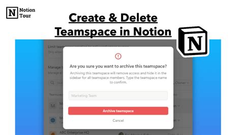 How To Create And Delete A Workspace In Notion Notion Tour